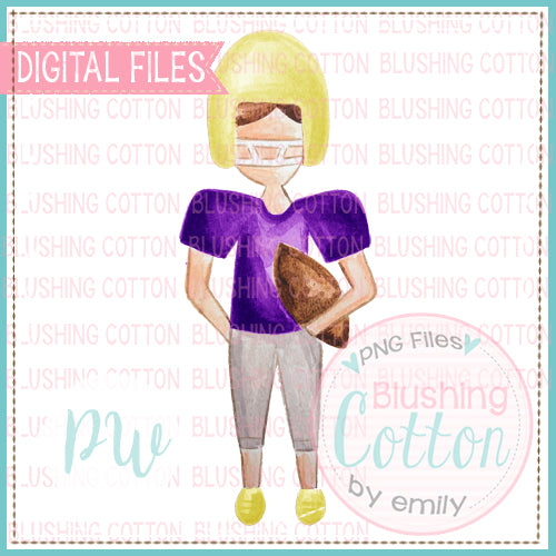 FOOTBALL PLAYER PURPLE AND YELLOW DESIGN WATERCOLOR PNG BCPW – Blushing ...