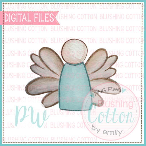 STICK FIGURE ANGEL BABY BOY BALD BCPW – Blushing Cotton