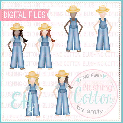 Farmer Stick Figure Design Bundle BCEH – Blushing Cotton